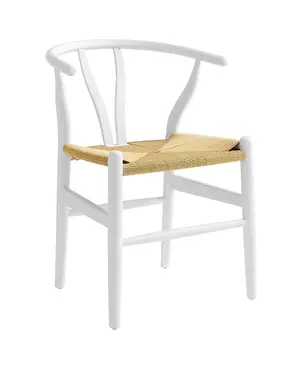 MODWAY Amish 29 Wood Dining Chair - White