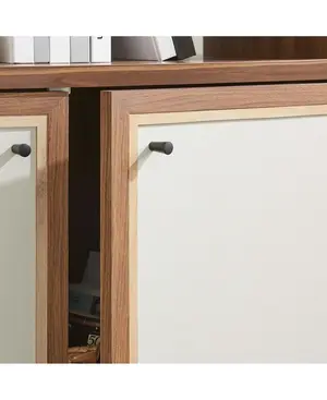 MODWAY Capri 4-shelf Wood Grain Bookcase