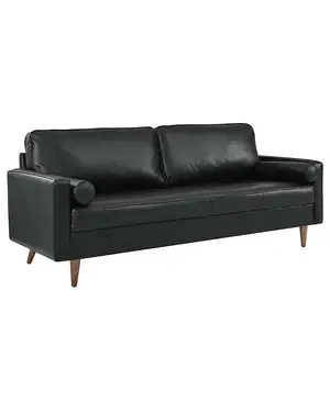 MODWAY Valour 81 Leather Sofa - Black