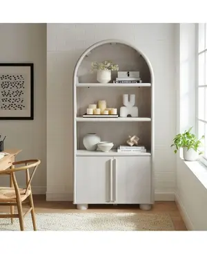 MODWAY Bellamy Tall Arched Display Cabinet Bookcase