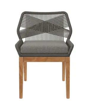 MODWAY Wellspring Outdoor Patio Teak Wood Dining Chair