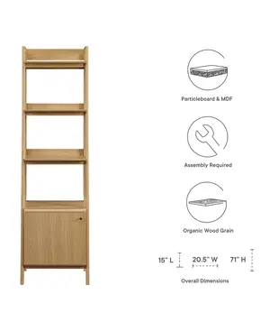 MODWAY Bixby 21 Bookshelf - Oak