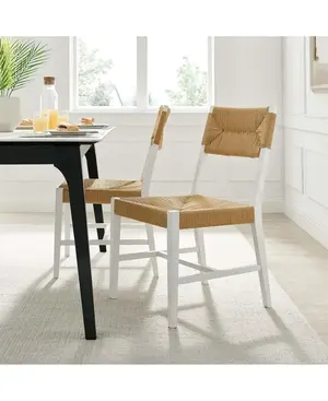 MODWAY Bodie Wood Dining Chair - White And Natural