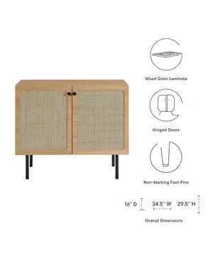 MODWAY Chaucer Accent Cabinet - Oak