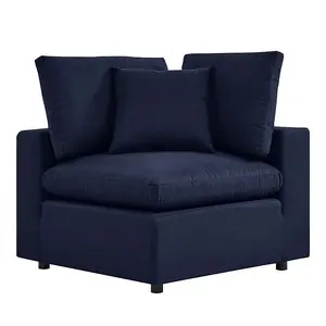 MODWAY Commix Overstuffed Outdoor Patio Corner Chair - Navy