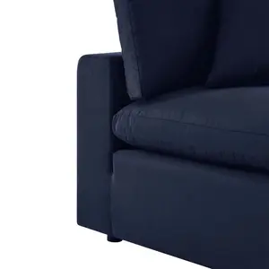 MODWAY Commix Overstuffed Outdoor Patio Corner Chair - Navy