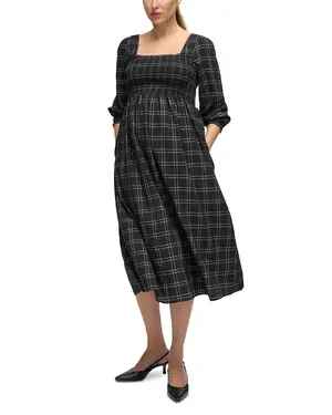 INGRID & ISABEL Checkered Maternity Dress