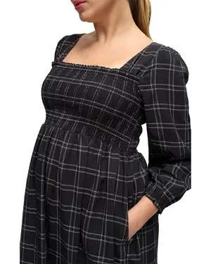 INGRID & ISABEL Checkered Maternity Dress