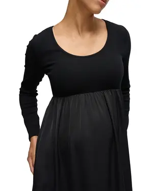 INGRID & ISABEL Mixed Media Maternity Dress