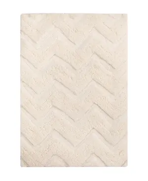 GAURI KOHLI Vantaa Bath Mat White, 36 L X 24 W - Ivory