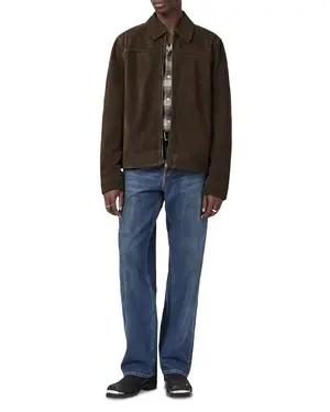 ALLSAINTS Rhone Suede Jacket - Cocoa Brown