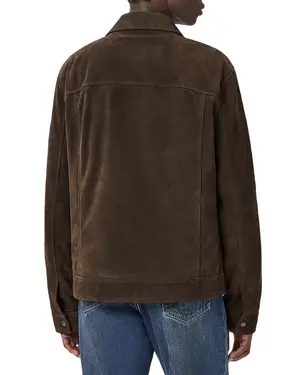ALLSAINTS Rhone Suede Jacket - Cocoa Brown