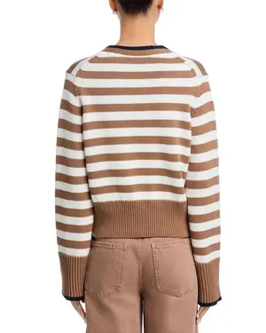 Veronica Beard Striped Cotton Cardigan