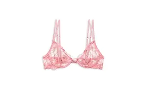 Fleur Du Mal Harper Embroidered Demi Bra