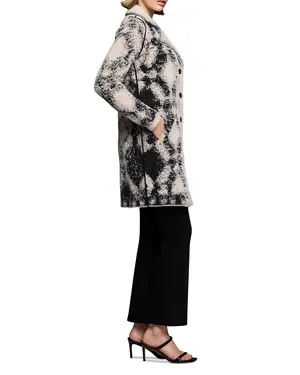 NIC+ZOE Textured Double Knit Diamond Coat