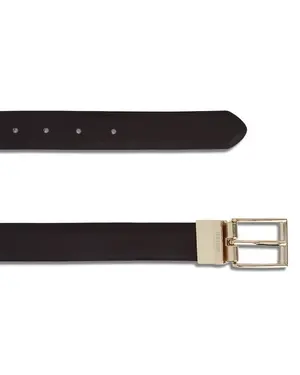 REISS Reign Reversible Leather Belt - Black/brown