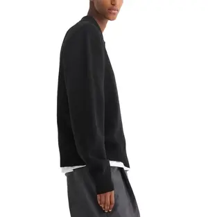 RÓHE Wool Cashmere Compact Knitted Polo - Black