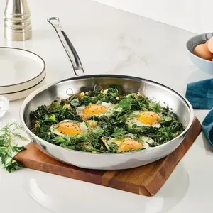 HESTAN Probond Luxe 11 Professional Clad Stainless Steel Skillet - Silver