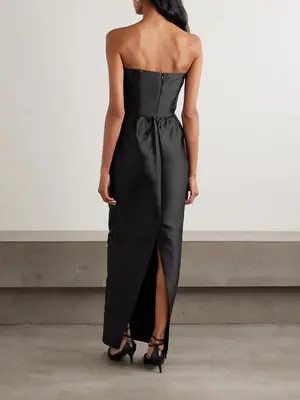 Bernadette Lenette Strapless Bow-detailed Taffeta Gown