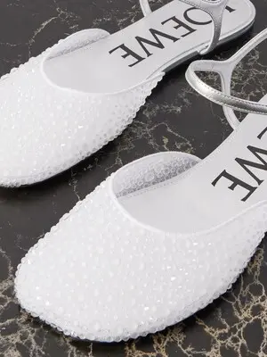 Loewe Crystal-embellished Ballet Flats