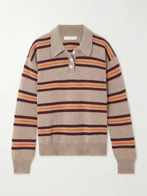 Daughter Edith Striped Wool Polo Sweater