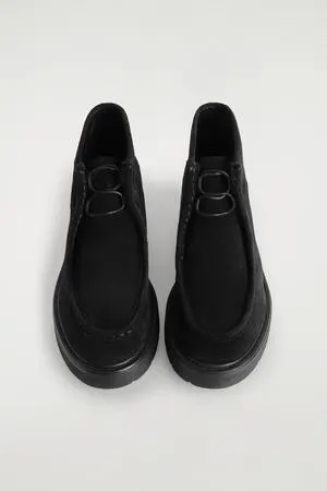 Cos Lace-up Suede Ankle Boots With Chunky Soles