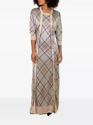 Rabanne Checked Cardigan Dress