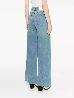 Rag & Bone Wide-leg Denim Jeans - Blue