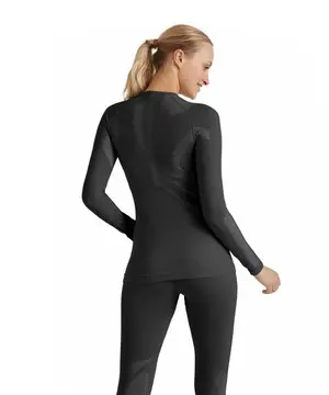 Falke Wool Tech Base Layer Top - Black
