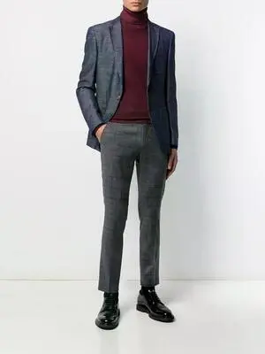 ENTRE AMIS Slim-fit Checked Trousers