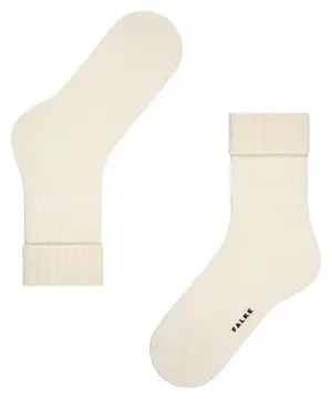 Falke Striggings Rib Wool Boot Socks - Woolwhite