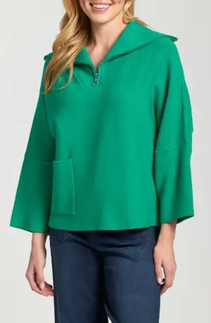 APNY Half-zip Pullover - Emerald