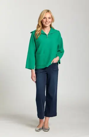 APNY Half-zip Pullover - Emerald
