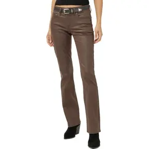 SILVER JEANS CO. Suki Coated Curvy Mid Rise Slim Bootcut Jeans - Java