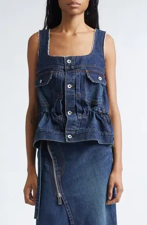 Sacai Square Neck Camis Tanks For Women