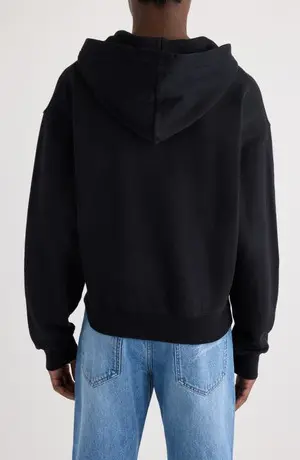 Jacquemus Le Hoodie Gros Grain Cotton Zip Hoodie - Black