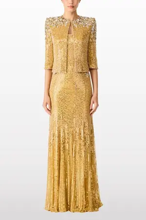 Jenny Packham Gaia Embellished Jacket - Primrose