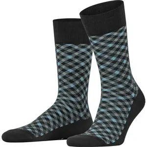 Falke Smart Check Dress Socks - Black