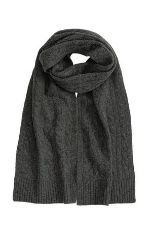 Polo Ralph Lauren Classic Cable Scarf - Barclay Grey Heather