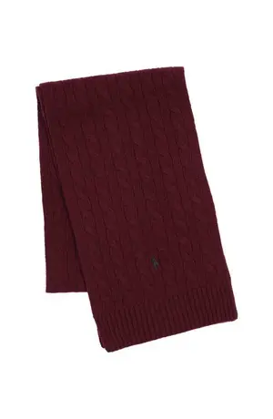 Polo Ralph Lauren Classic Cable Scarf - Rich Ruby