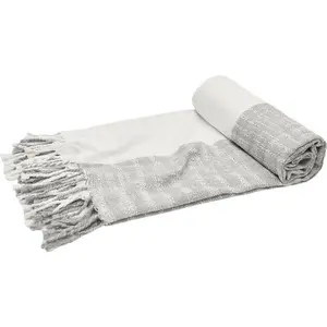 ELISABETH YORK Eva Stone Accent Throw Blanket - Grey