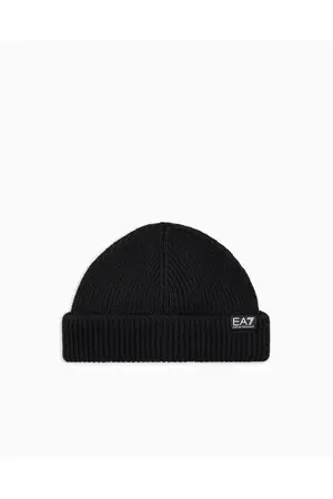 Emporio Armani Wool-blend Fisherman Beanie