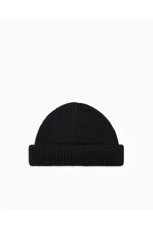 Emporio Armani Wool-blend Fisherman Beanie