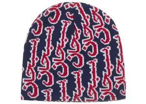 Supreme Arabic Jacquard Beanie - Navy Blue