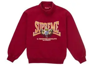 Supreme Crest Applique Half Zip Pullover