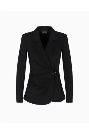 Emporio Armani Stretch Milano Stitch Blazer - Black