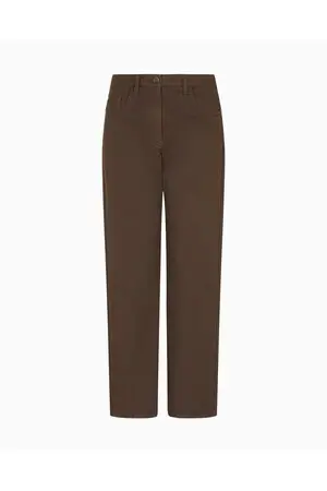 Emporio Armani Garment-dyed Organic Denim Jeans - Brown