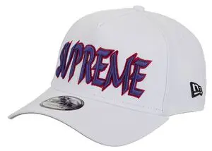 Supreme Sharp Spellout Adjustable New Era Cap - White