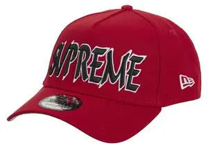 Supreme Sharp Spellout Adjustable New Era Cap - Red