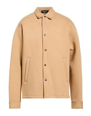 Dsquared2 Cotton Jacket With Classic Collar - Camel